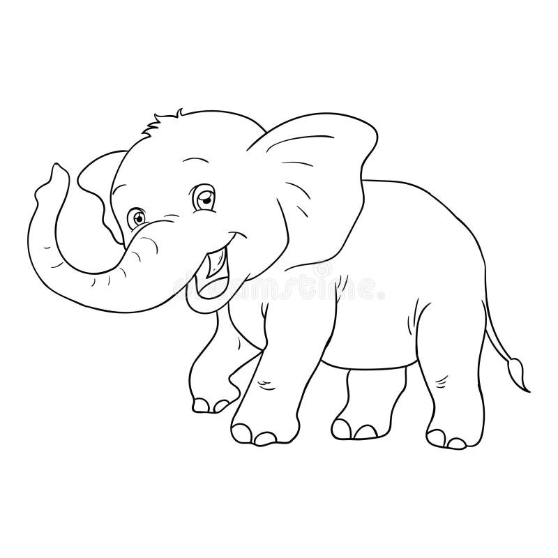 Hand Drawing Style of Elephant Icon Vector Stock Vector - Illustration ...