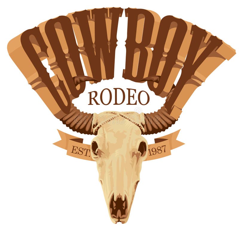 Vector Emblem for a Cowboy Rodeo Show. Stock Vector - Illustration of ...
