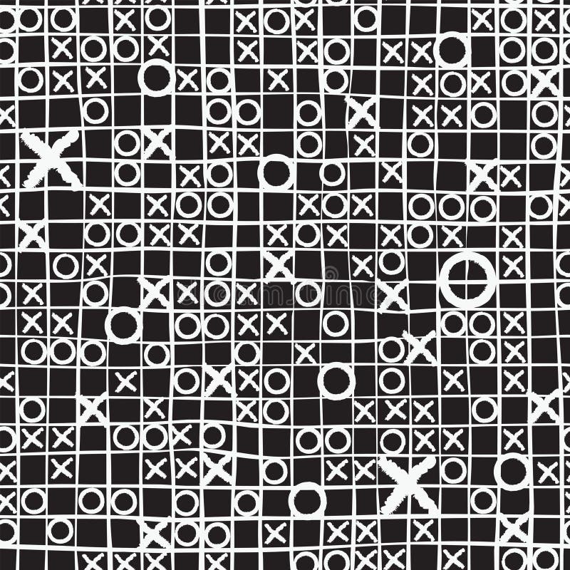 Abstract Seamless Pattern with Crosses and Circles Stock Vector ...