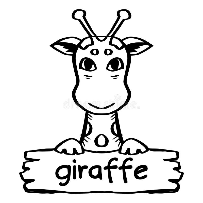 Giraffe Logo. Vector Illustration of a Cartoon Giraffe. Stock Vector ...