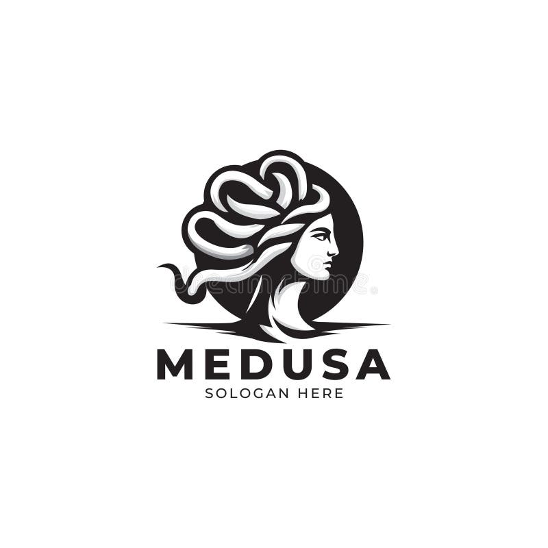 Medusa Head Logo Symbol Vector Illustration Stock Vector - Illustration ...