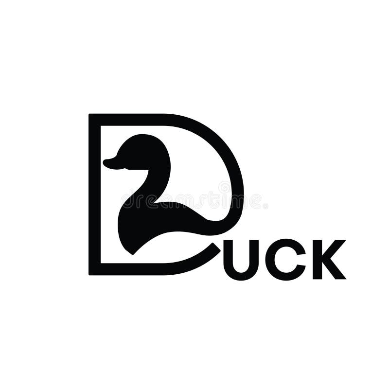 D duck logo with letters. stock vector. Illustration of branding ...