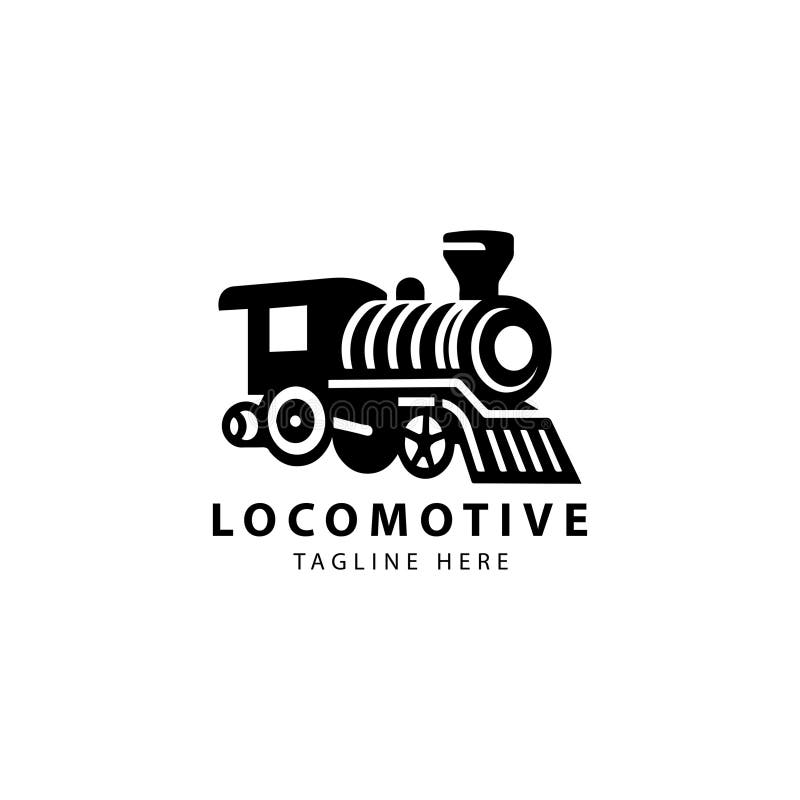 Vintage Old Locomotive Engine Logo Design Stock Vector - Illustration ...