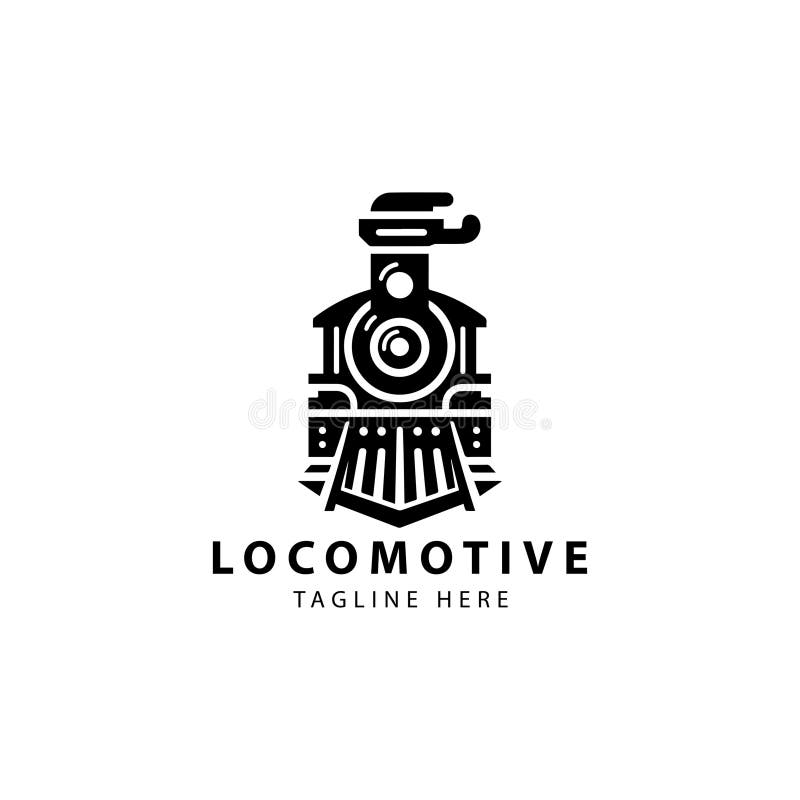 Vintage Old Locomotive Engine Logo Design Stock Vector - Illustration ...