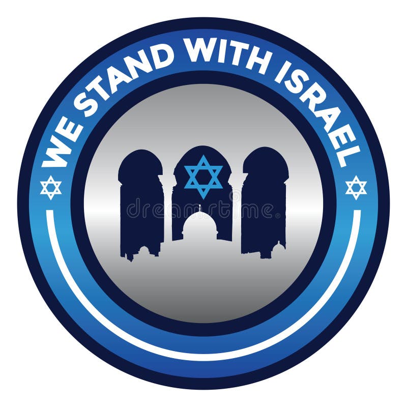We Stand with Israel logo stock vector. Illustration of hamas - 311821414