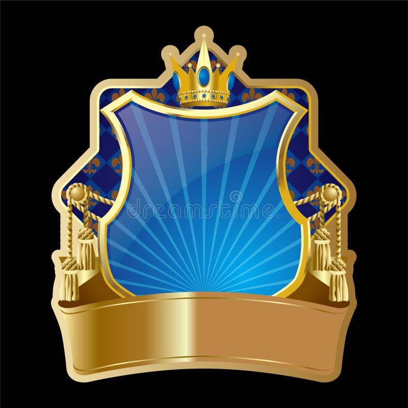 Shield Design Vector for Logo Emblem Stock Vector - Illustration of ...