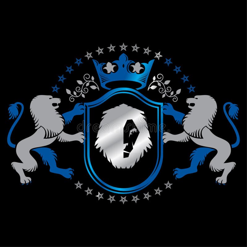 Shield Design Vector for Logo Emblem Stock Vector - Illustration of ...