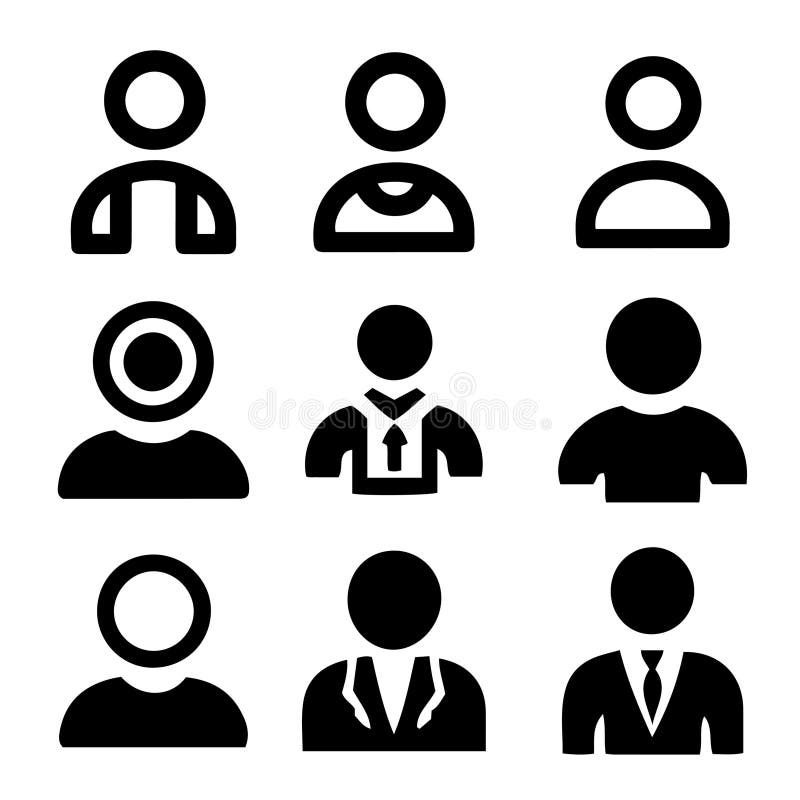 People Icon Set in Trendy Flat Style. Person Symbol for Infographics ...