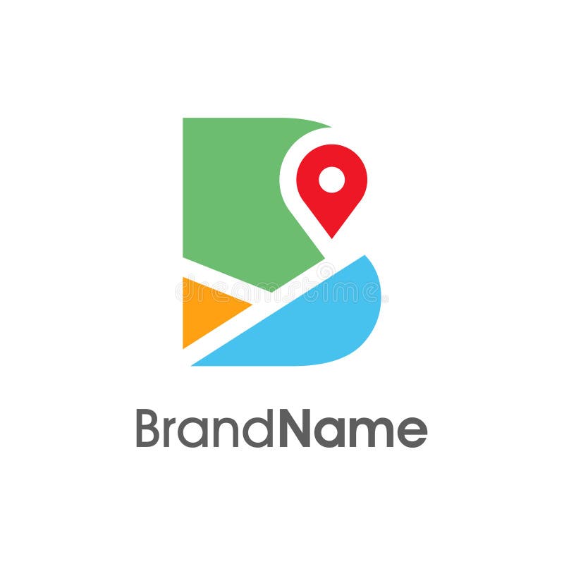 Modern Initial B Maps Location Logo Stock Vector - Illustration of ...