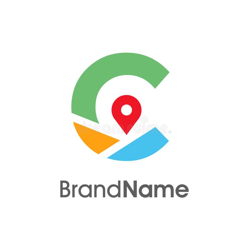 Modern Initial C Maps Location Logo Stock Illustration - Illustration ...