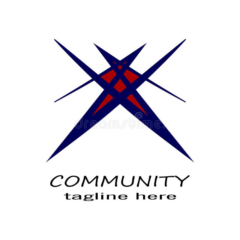 Shape Blue Red Business Logo Design. Stock Vector - Illustration of ...