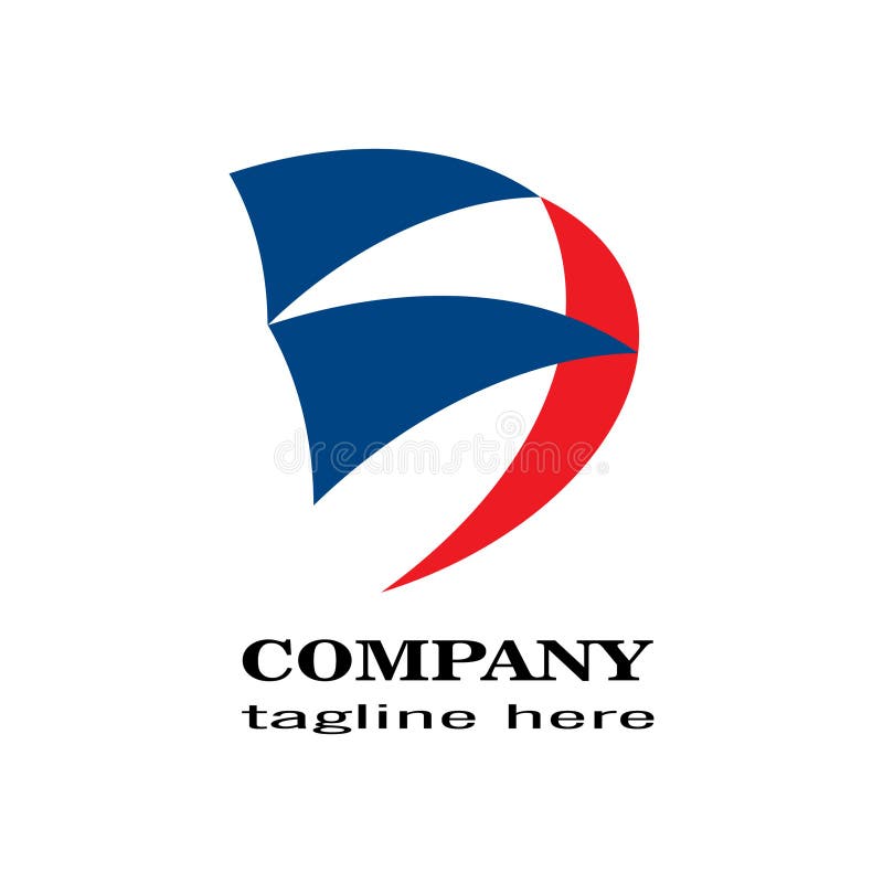 Shape Blue Red Business Logo Design. Simple Sign Stock Vector ...