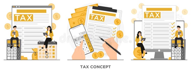 Flat Vector Paying Tax Income Tax Business Tax Consultant Tax Time ...