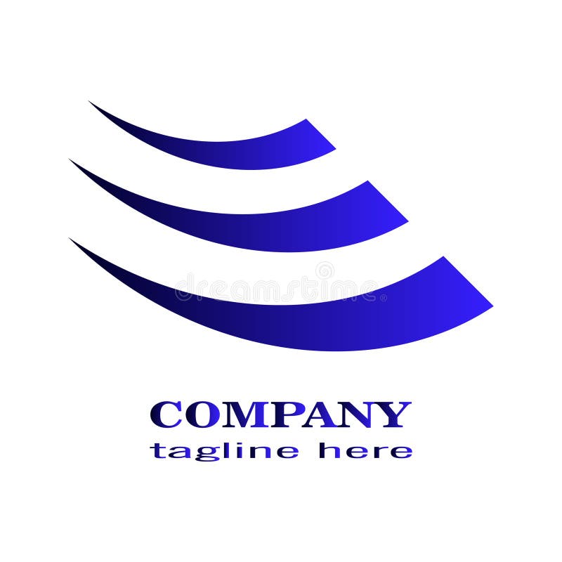 Blue wing logo design. stock vector. Illustration of campaign - 312347975