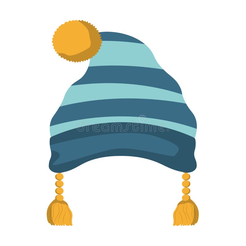 Ski Cap Vector Image, Woolly Hat Illustration, Blue Yellow Winter Hat ...