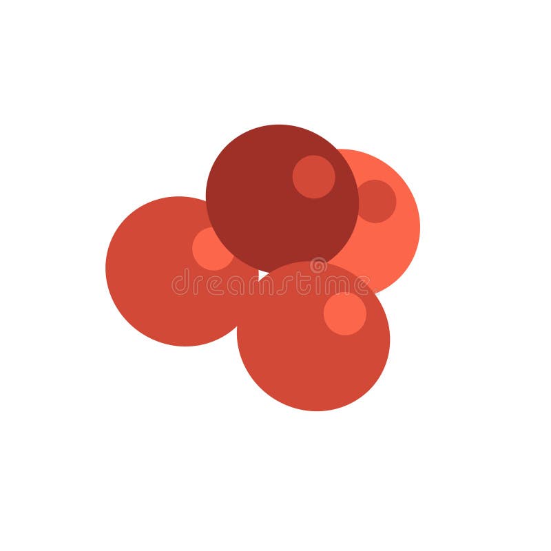 Red Berries Vector Illustration Isolated on White Background, Red Berry ...