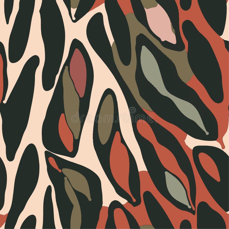 Abstract Organic Seamless Pattern Stock Vector - Illustration of unique ...