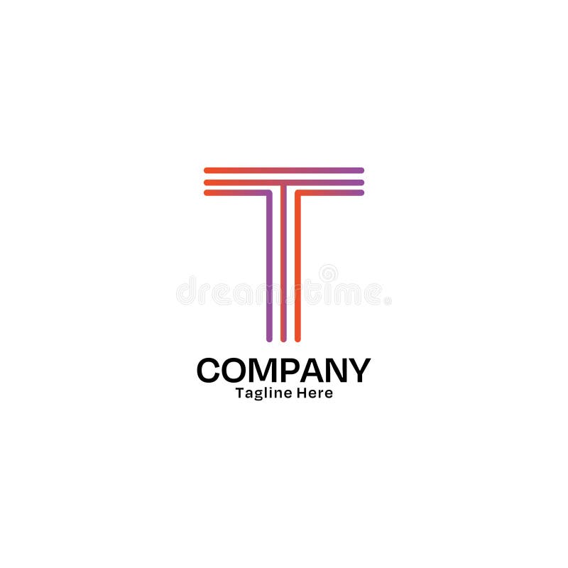 Minimalist Letter T Logo Design Template for Business Stock Vector ...