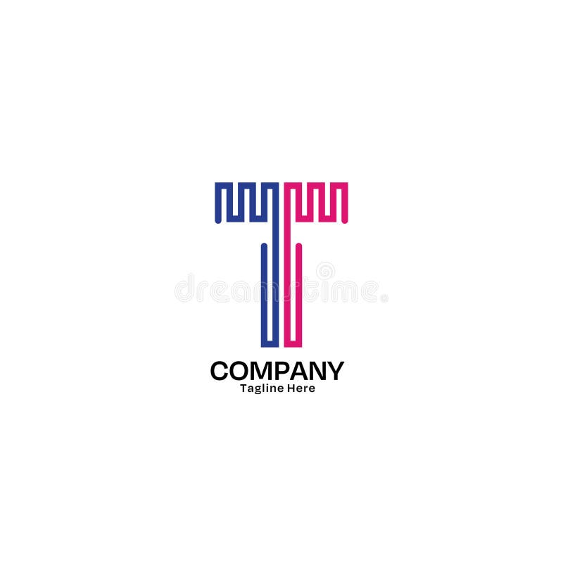 Minimalist Letter T Logo Design Template for Business Stock Vector ...