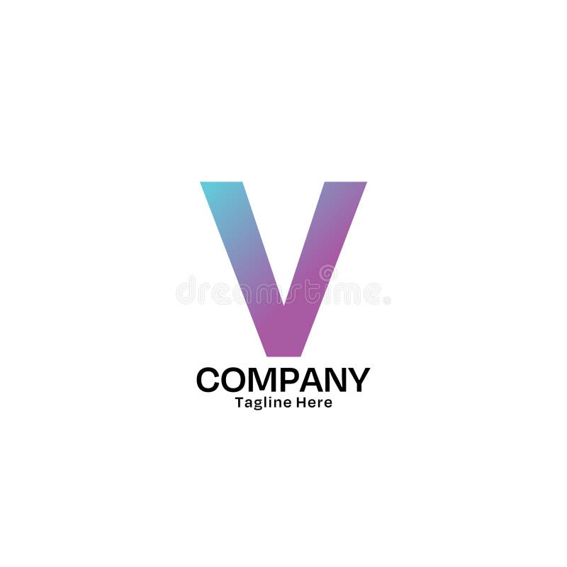 Minimalist Letter V Logo Design Templates Stock Vector - Illustration ...