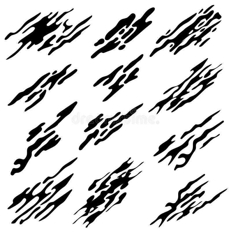 Abstract Splatter Liquid Ink Set Stock Vector - Illustration of liquid ...