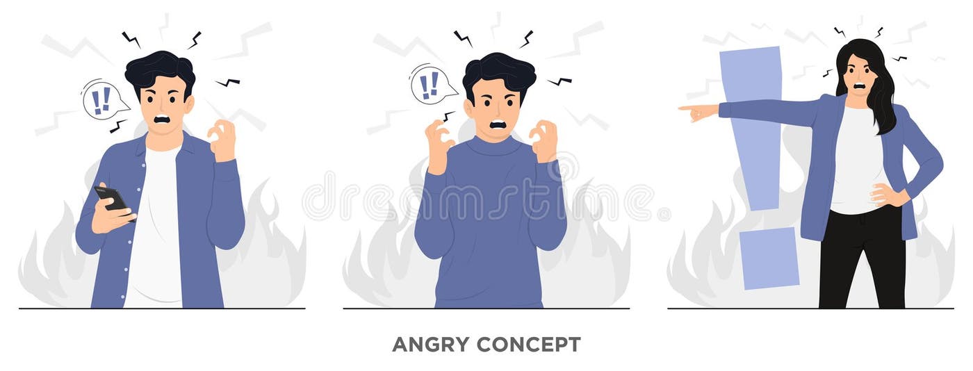 Continuous Line Drawing Angry Businessman Stock Illustrations – 57 ...