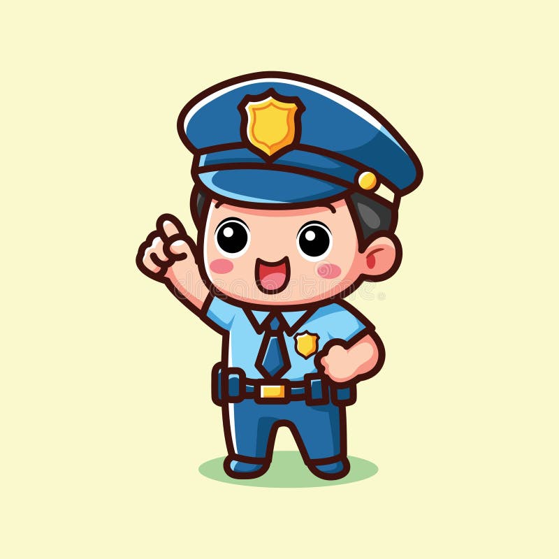 Funny Police Vector Design Illustration Stock Vector - Illustration of ...