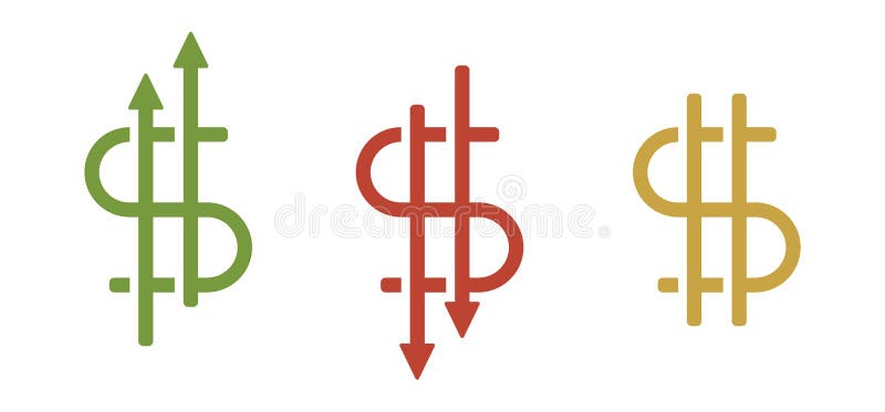 Dollar. Balance, Growth and Fall, Analysis. Line Icons. Vector File ...