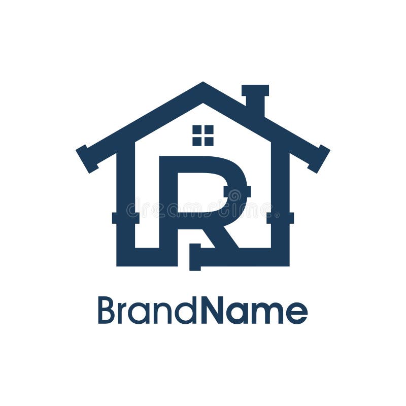 Modern Initial R Home Plumbing Logo Stock Vector - Illustration of ...