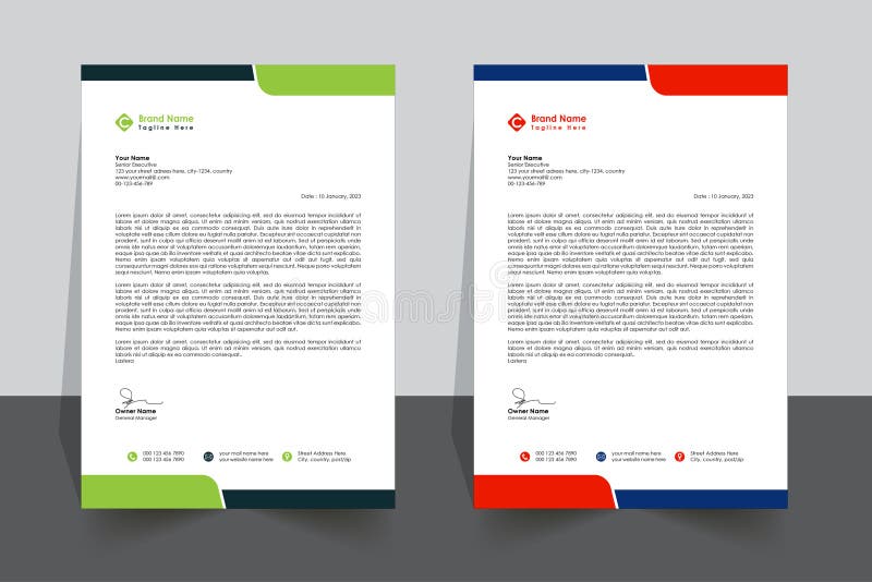 Corporate Letterhead Design Template, Modern Business Pad Design, Print ...