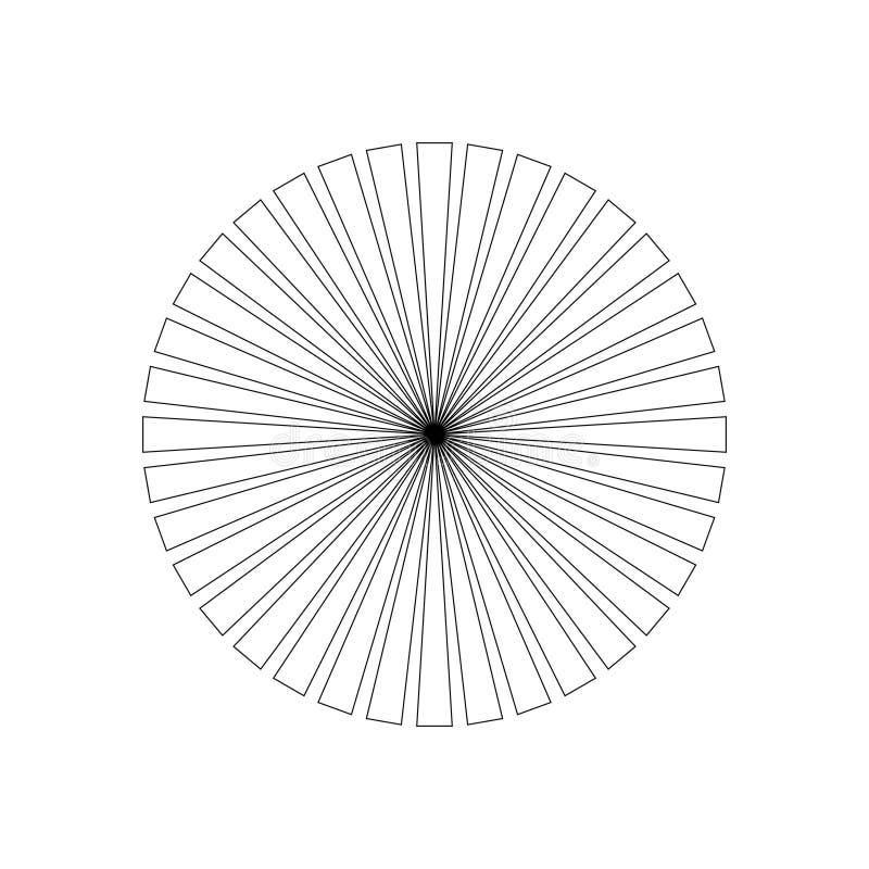 Circular Radial, Radiating Lines. Circular, Concentric Lines. Segmented ...