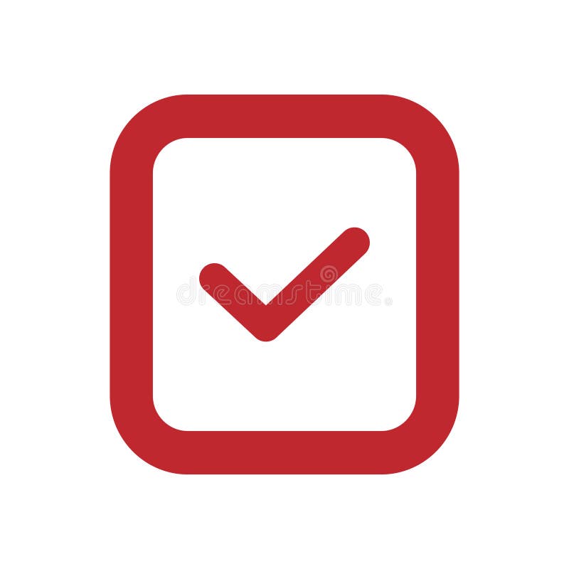 Check Mark Sign Icon. Checkbox Button. Flat Design Style Eps 10 Stock ...