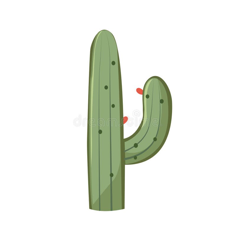 Simple Cactus Tree Clipart, Cacti Plant Vector Illustration Stock ...
