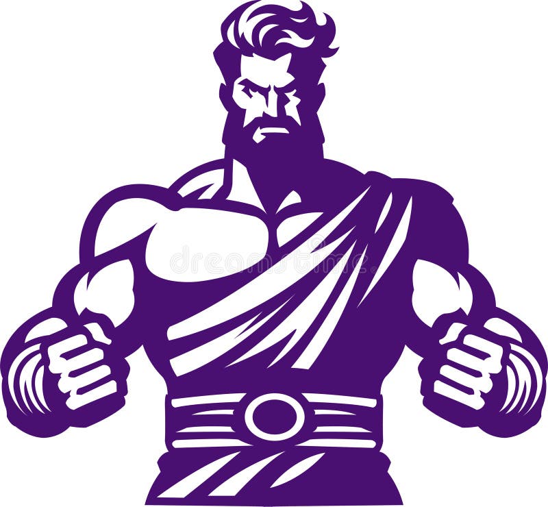 Hercules Zeus God of Thunder Logo Stock Vector - Illustration of ...