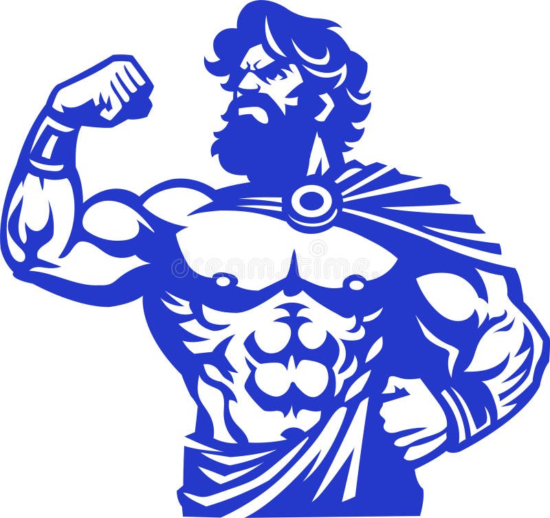 Hercules Zeus God Of Thunder Logo Stock Vector Illustration Of Thor
