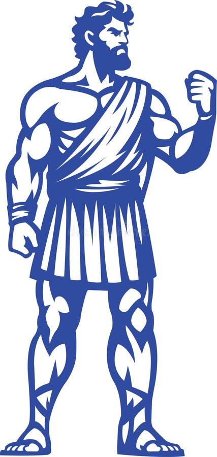 Hercules Zeus God of Thunder Logo Stock Vector - Illustration of thor ...