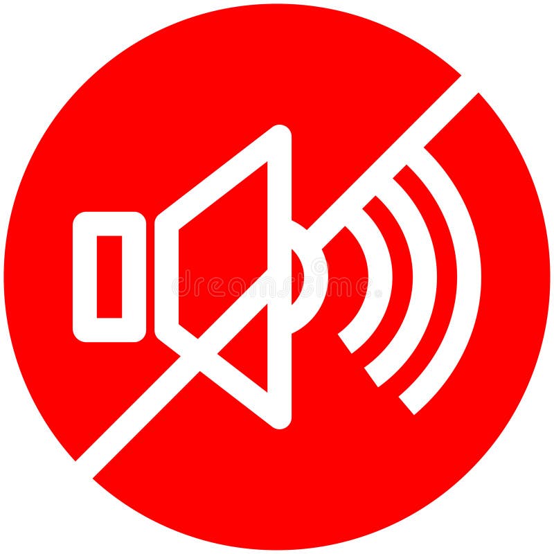 No Sound Sign, Mute Microphone Button, Turn Sound Off Signal Stock ...