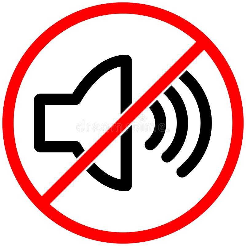No Sound Sign, Mute Microphone Button, Turn Sound Off Signal Stock ...