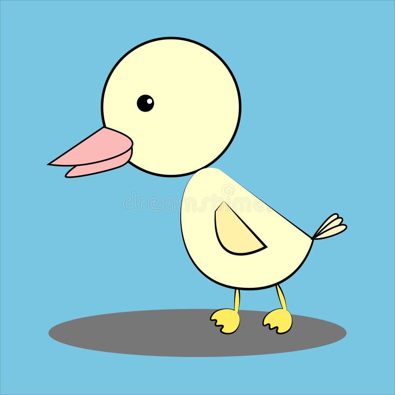 Cute Duckling Cartoon. Happy Duck Stock Vector - Illustration of fauna ...