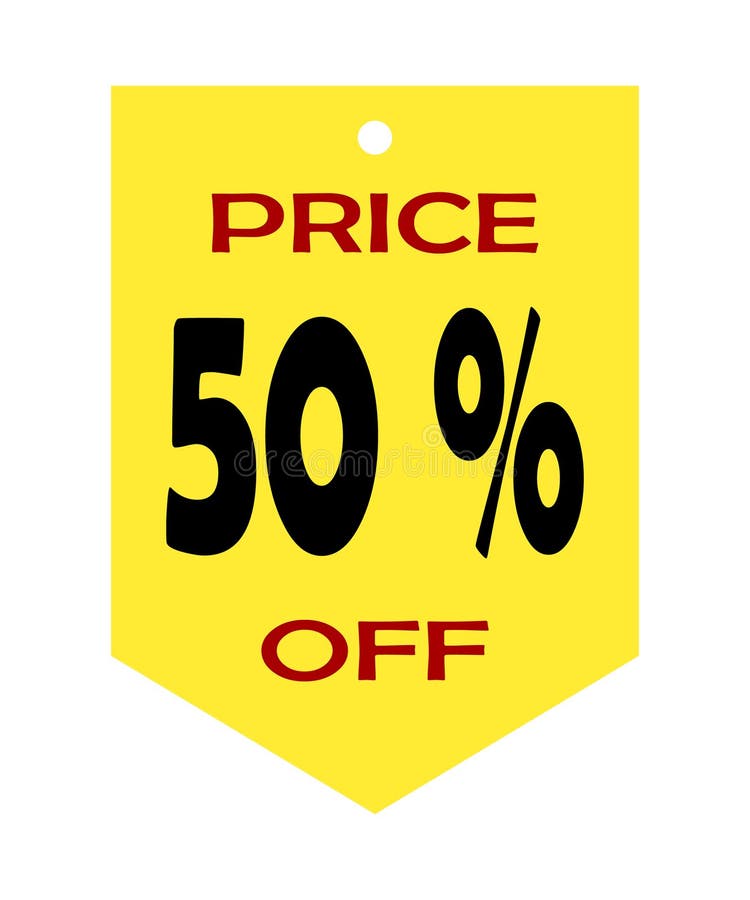 Sale of Special Offers. Discount with the Price is 50 . Price Tag ...