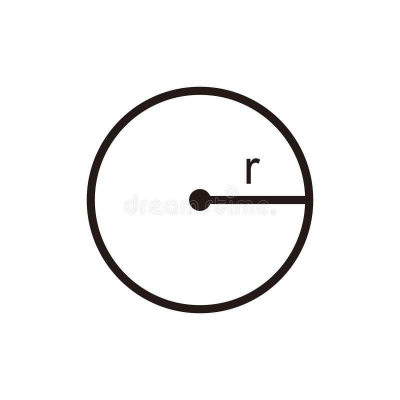 Circle with Radius and Center of Circle. Mathematics Problem ...