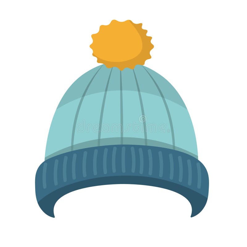 Blue Beanie Vector Illustration, Winter Knit Hat Clipart or Sticker ...