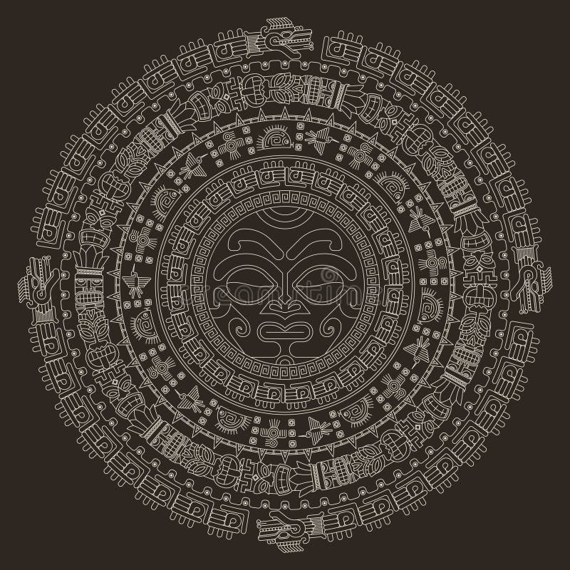Ancient Mayan Calendar. the Aztecs, Mayans, Incas. Stock Vector ...