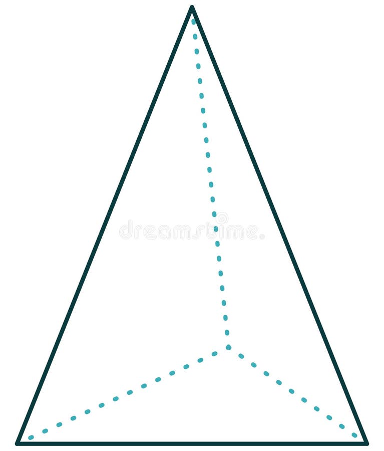 Geometric Figure of a Pyramid, Triangle in the Form of a Rhombus Stock ...