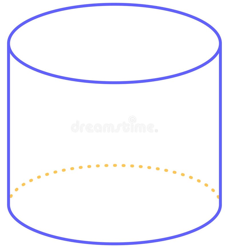 Geometric Shape of a Cylinder, Cylindrical 3d Shape Stock Vector ...