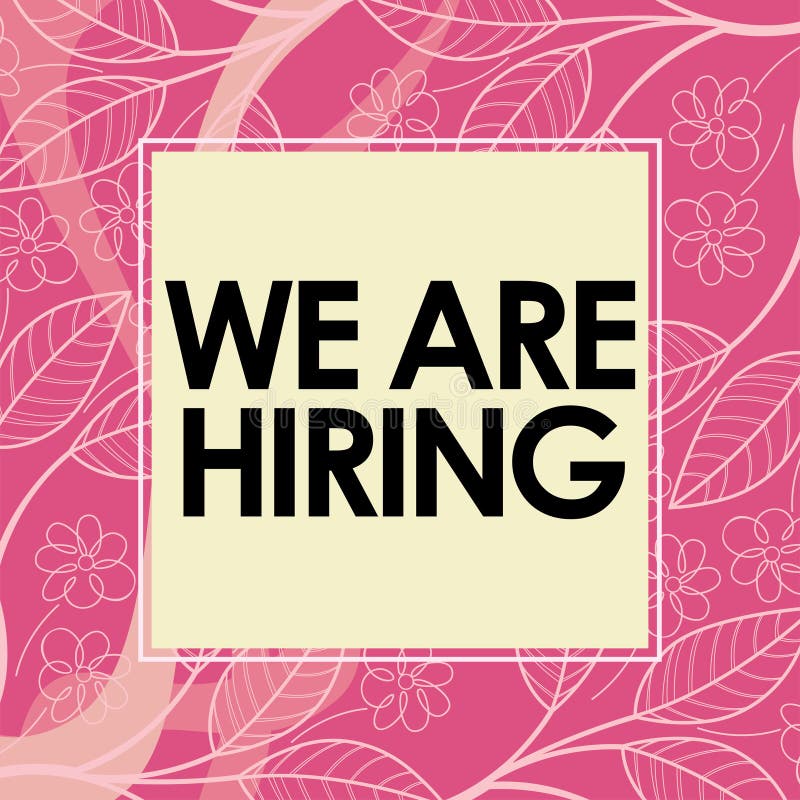 We are Hiring Job Offer Vector Illustration Stock Vector - Illustration ...