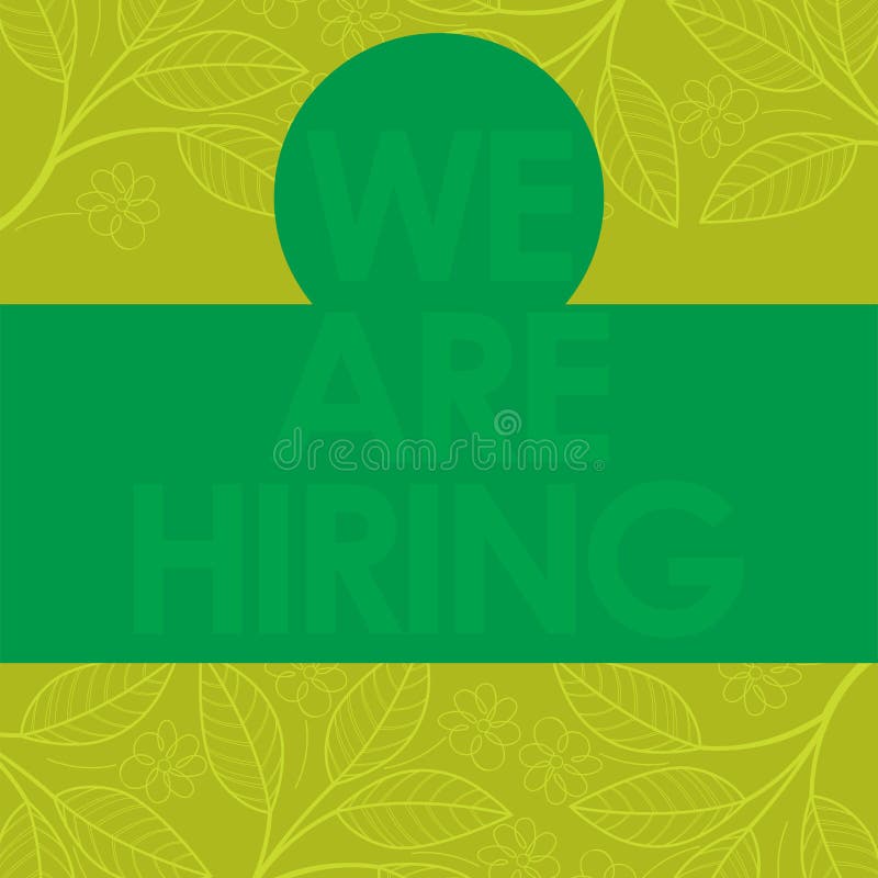 We are Hiring Job Offer Vector Illustration Stock Vector - Illustration ...
