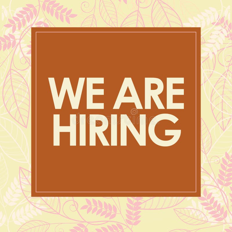 We are Hiring Job Offer Vector Illustration Stock Vector - Illustration ...