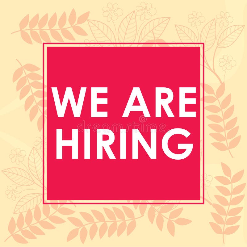 We are Hiring Job Offer Vector Illustration Stock Vector - Illustration ...