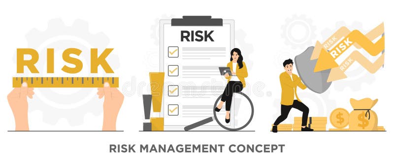 Flat Vector Risk Management Concept Illustration Stock Vector ...